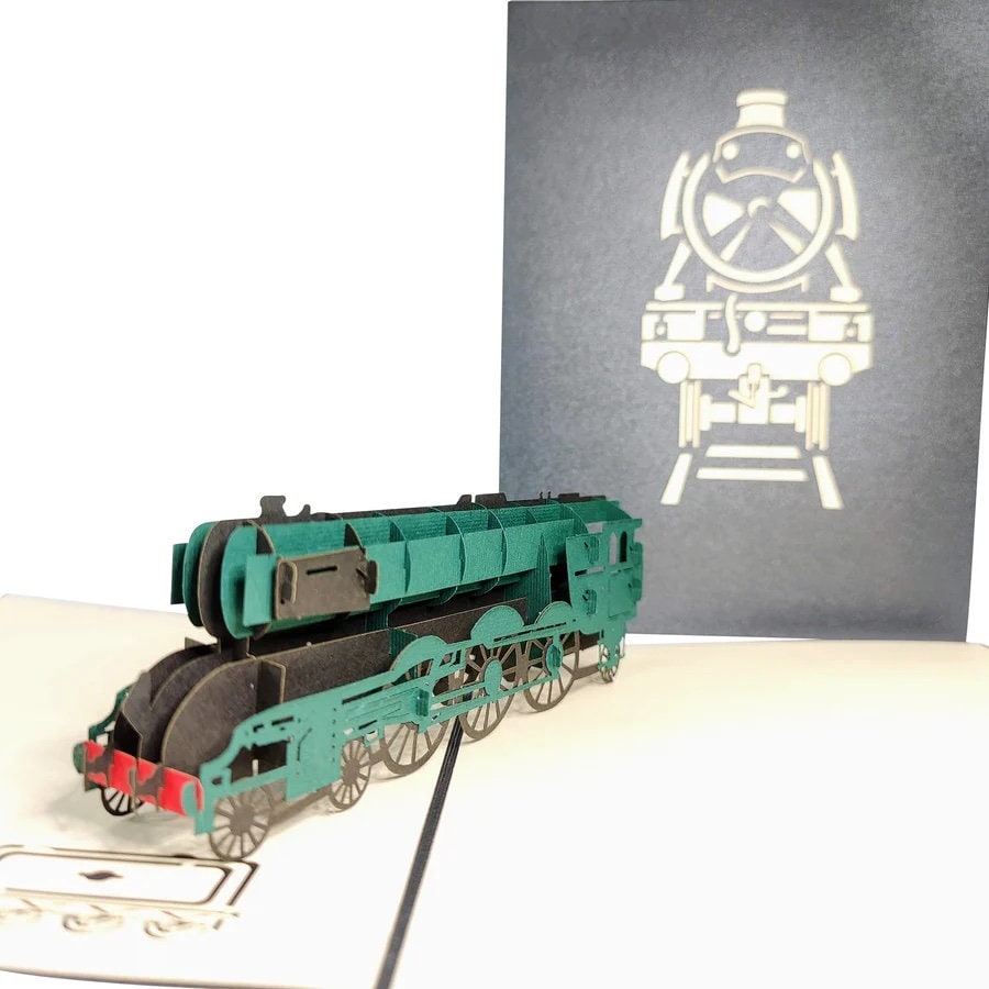 Steam Train Pop-up Card - Etsy