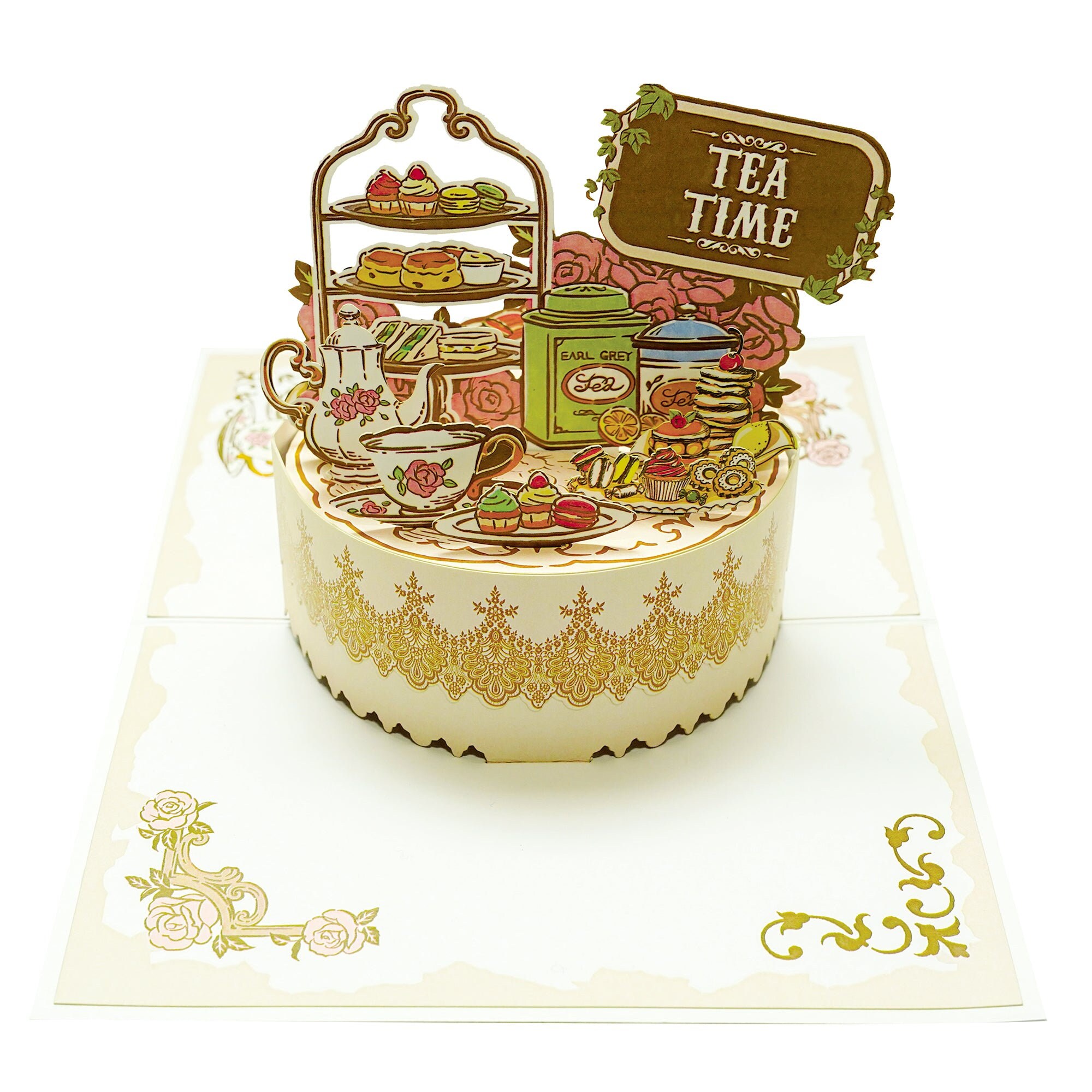 Afternoon Tea Pop-up Card Elegant and Unique Perfect for Tea Lovers - Etsy