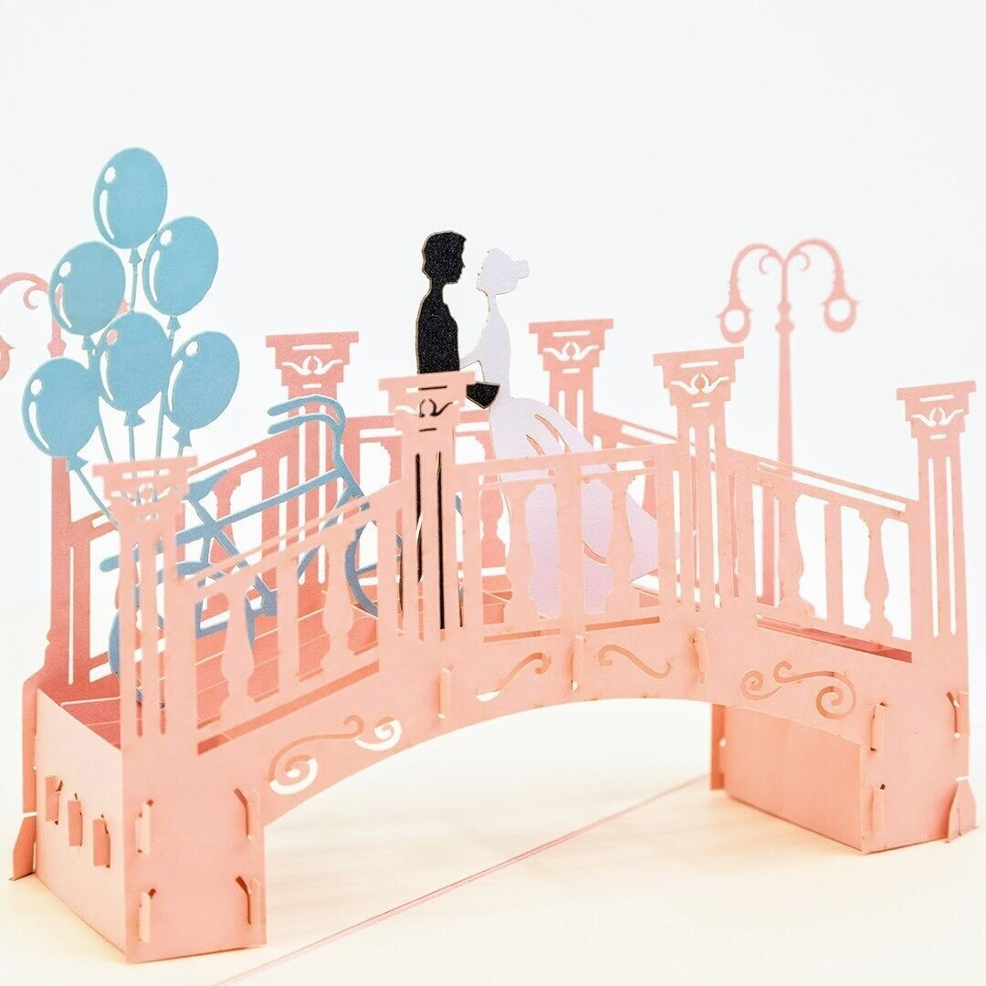Love Bridge Pop-up Card - Etsy
