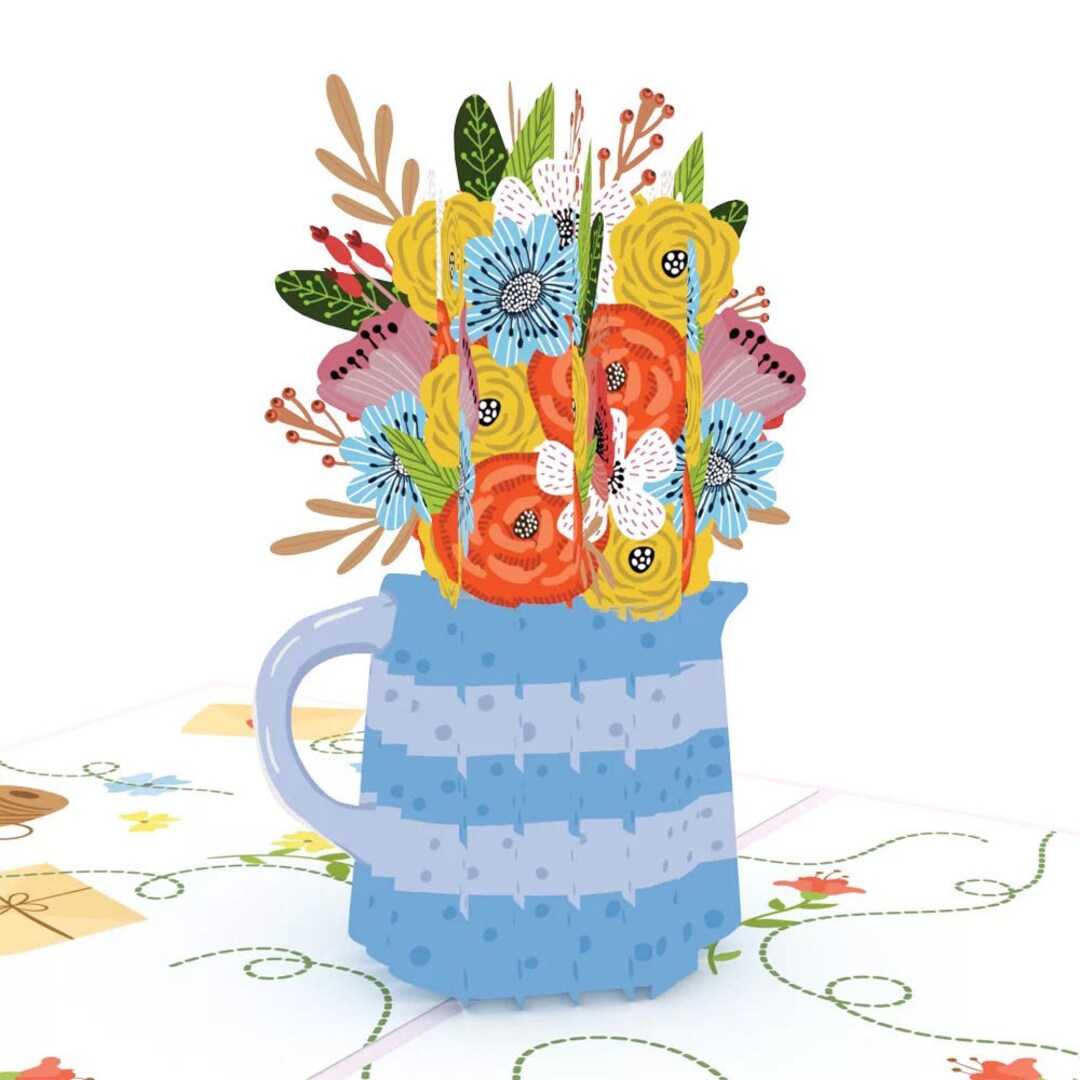 Magic Flower Vase Pop-up Card - Etsy