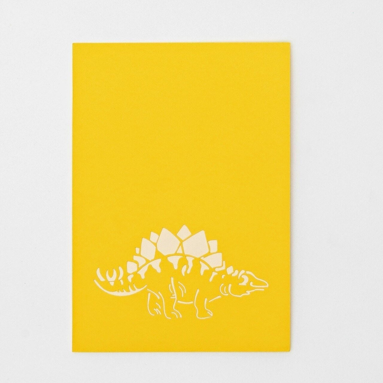 Stegosaurus Dinosaur Yellow Pop-up Card - Etsy