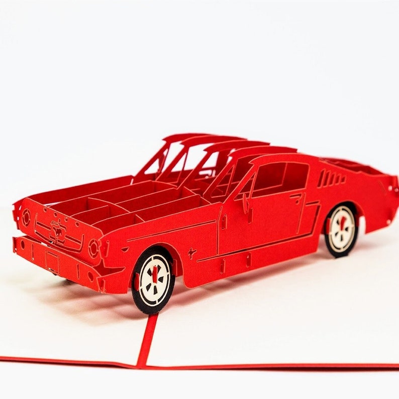 Classic Red Sports Car 3D Popup Card by Cardpop ® - Etsy