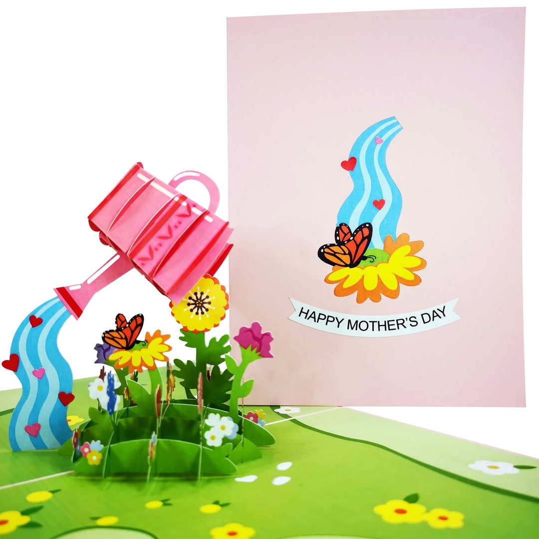 Mother's Day Watering Can Pop-up Card - Etsy