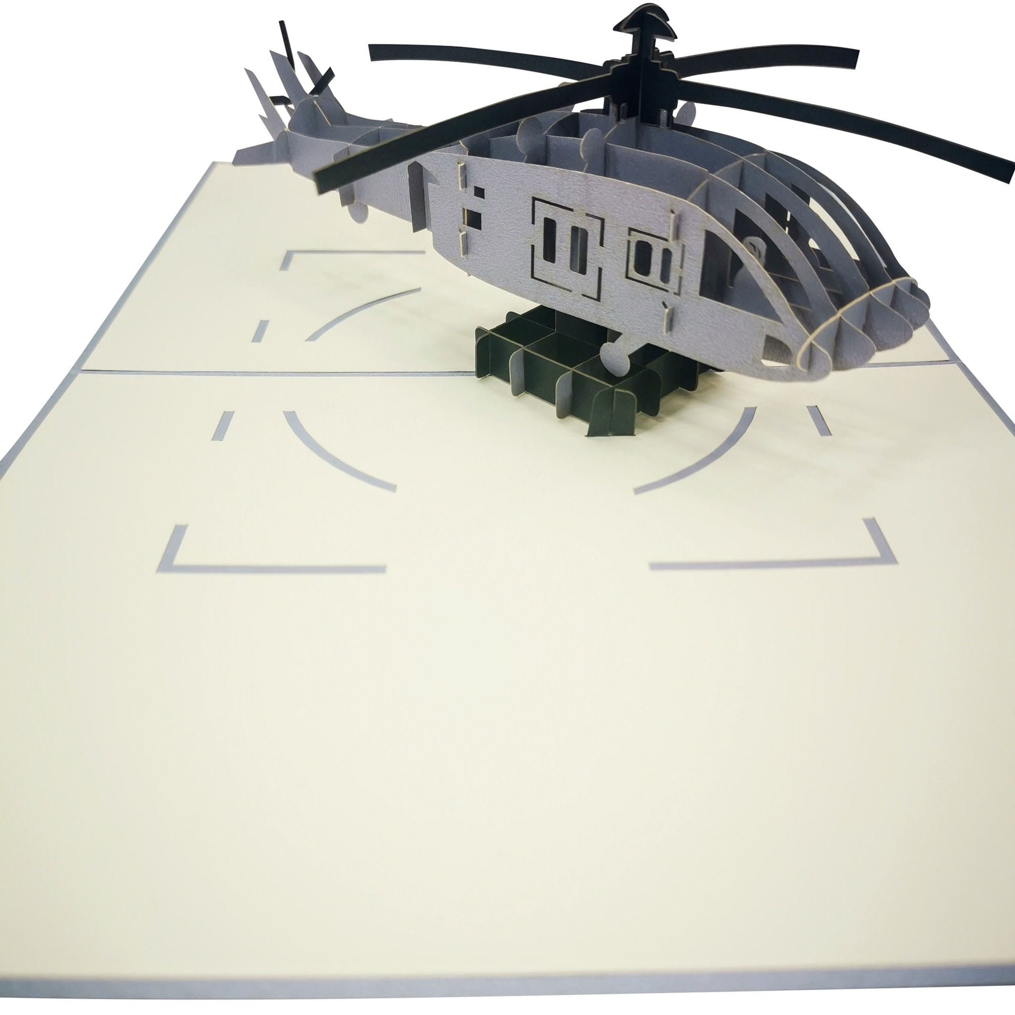 Silver Military Helicopter Pop-up Card - Etsy