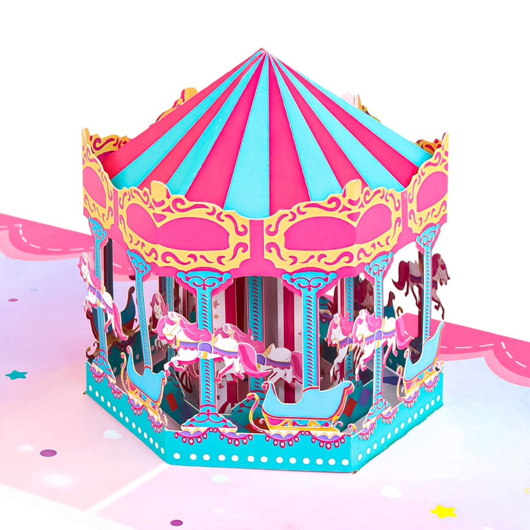 Birthday Carousel Pop-up Card - Etsy
