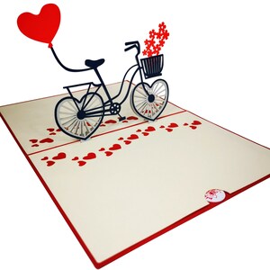Love Bicycle Pop-up Card - Etsy
