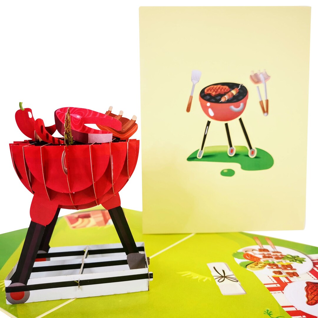BBQ Picnic Pop-up Card - Etsy