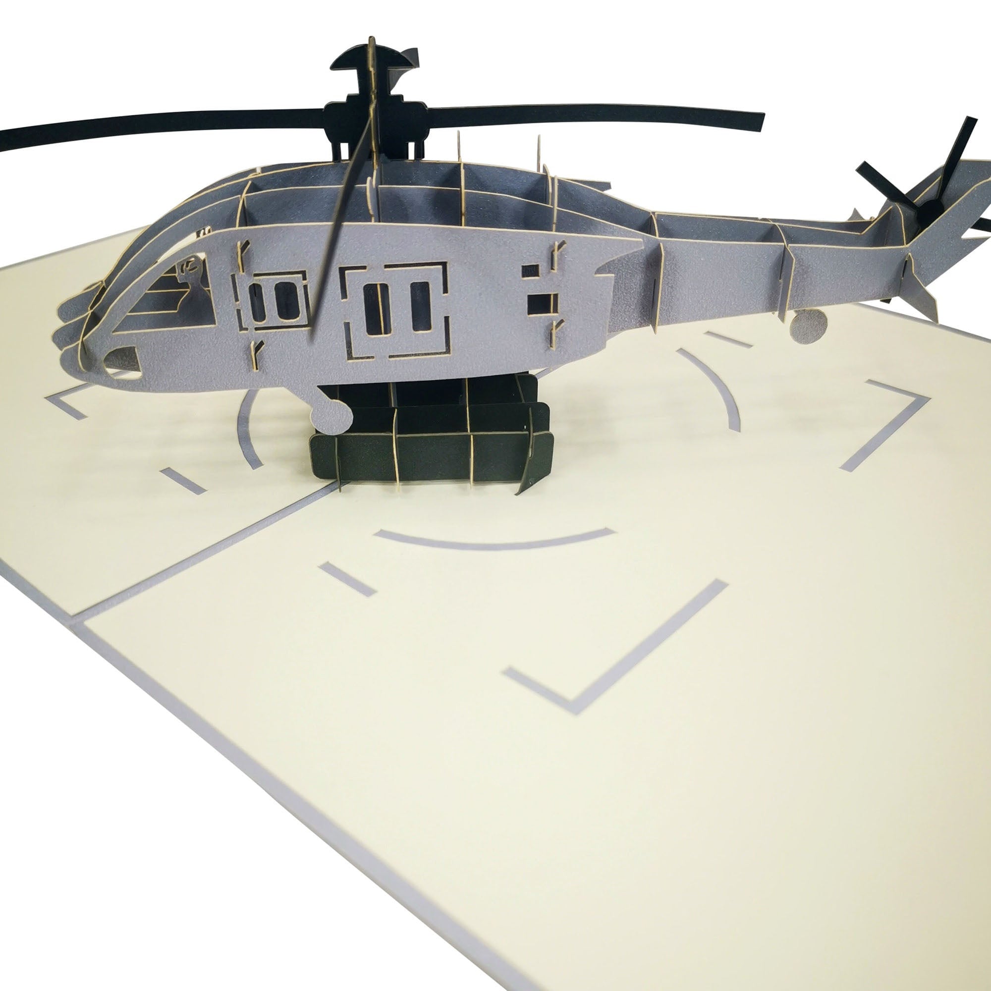 Silver Military Helicopter Pop-up Card - Etsy