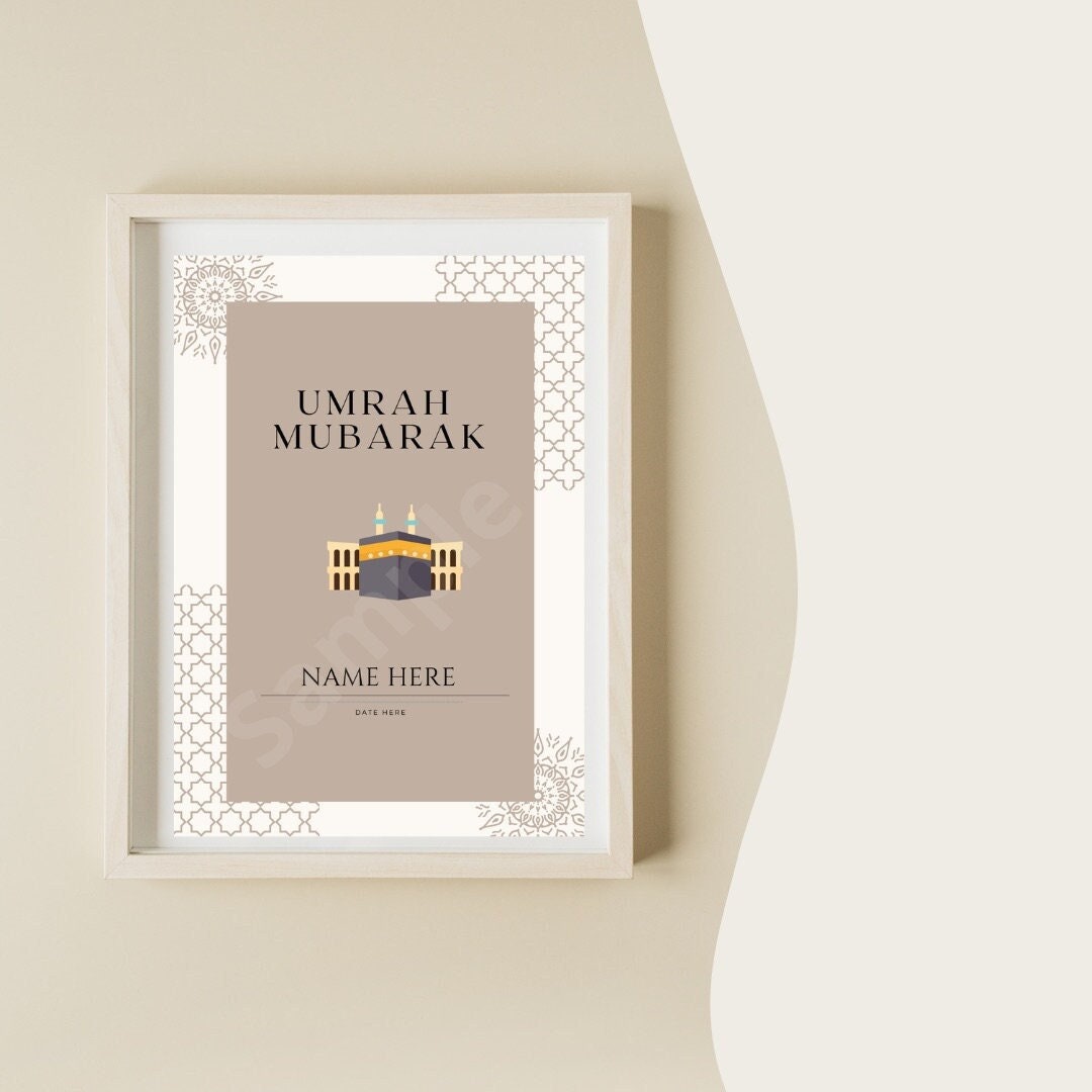 Umrah Mubarak Printable Gift Poster - Etsy