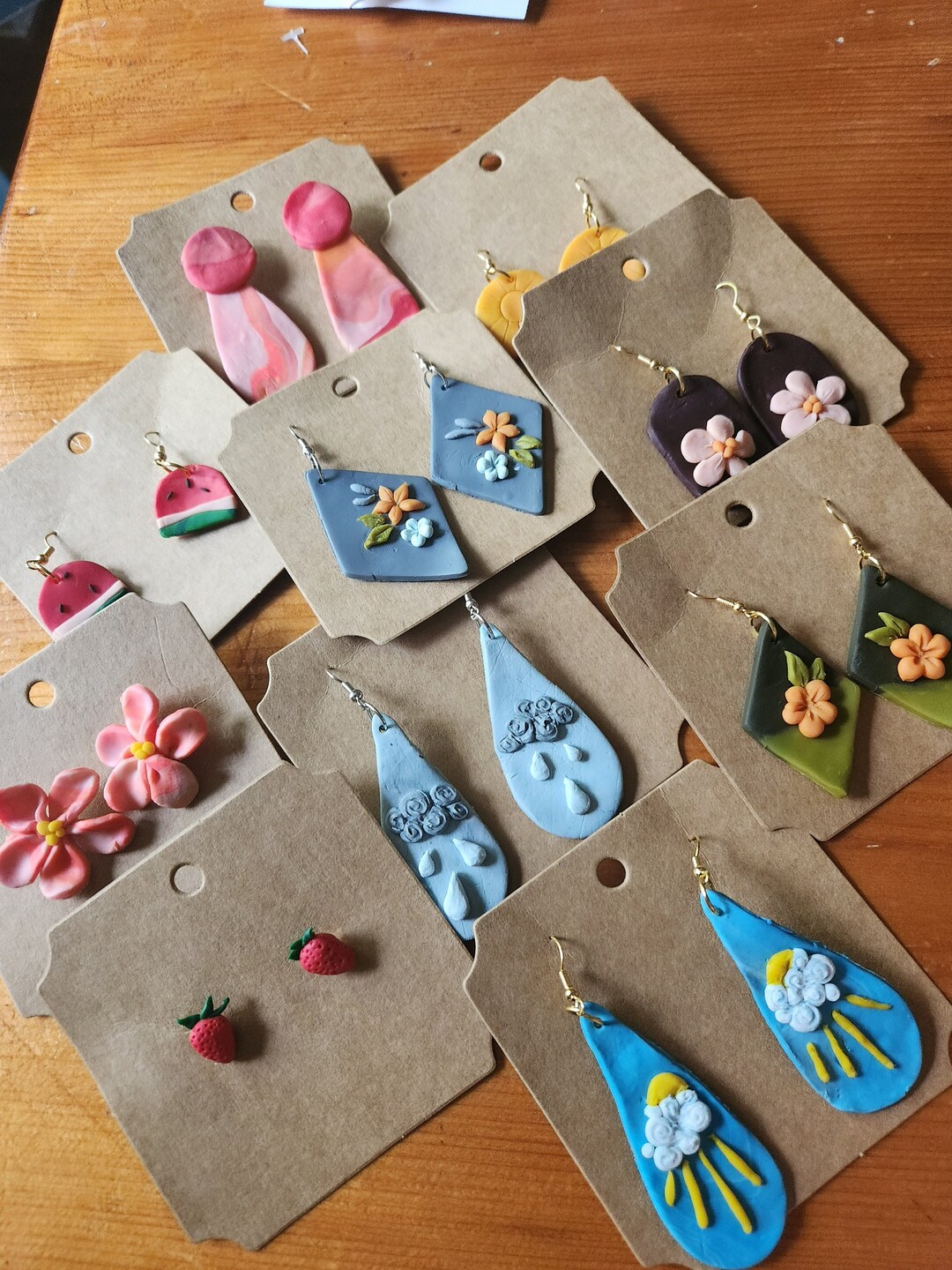 Polymer Clay Earings - Etsy