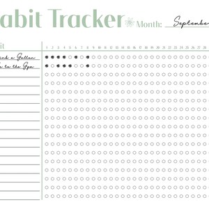 Monthly Habit Tracker • Printable | Digital Download - Etsy