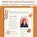 Meet the School Counselor, Printable Template, Editable Counselor ...