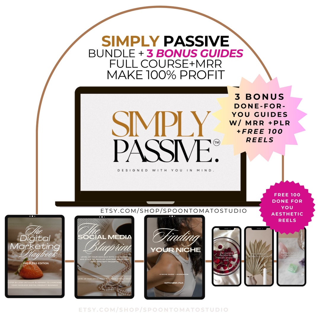 Simply Passive, Digital Marketing Course and Guide, MRR Master Resell ...