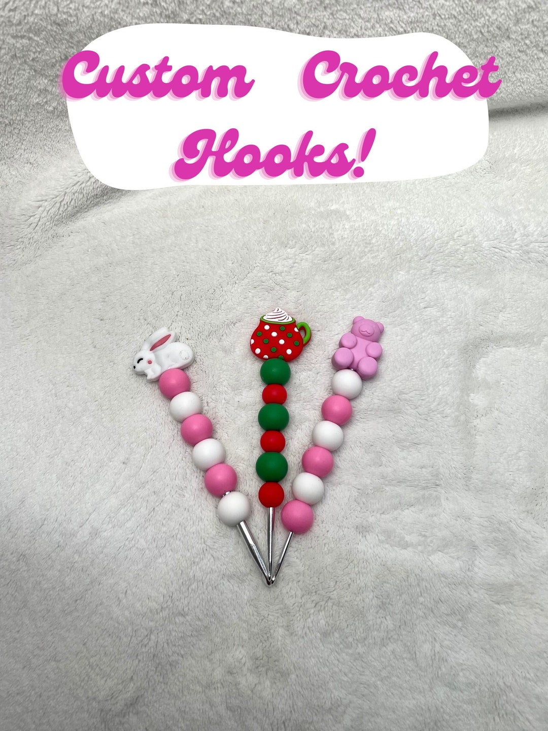 Cute Custom Silicone Beads Crochet Hook - Etsy
