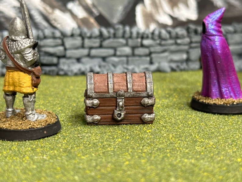 Treasure Chest Set Tabletop Terrain Scatter | 28mm Scale Miniature ...