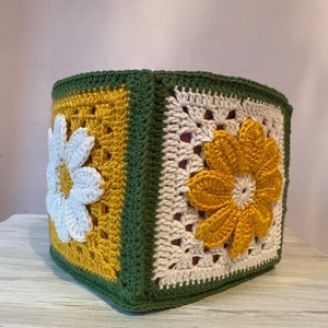 Granny Green Yellow Square Box Storage Basket Storage - Etsy