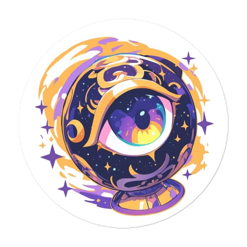 Cosmic Gaze – Modern Evil Eye Sticker for Protection & Vibes - Etsy