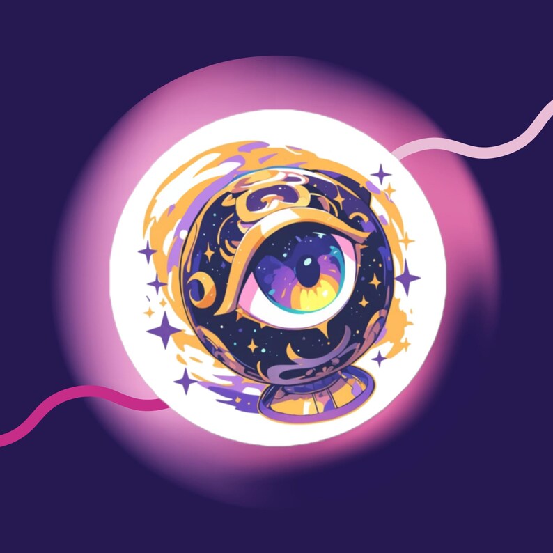 Cosmic Gaze – Modern Evil Eye Sticker for Protection & Vibes - Etsy