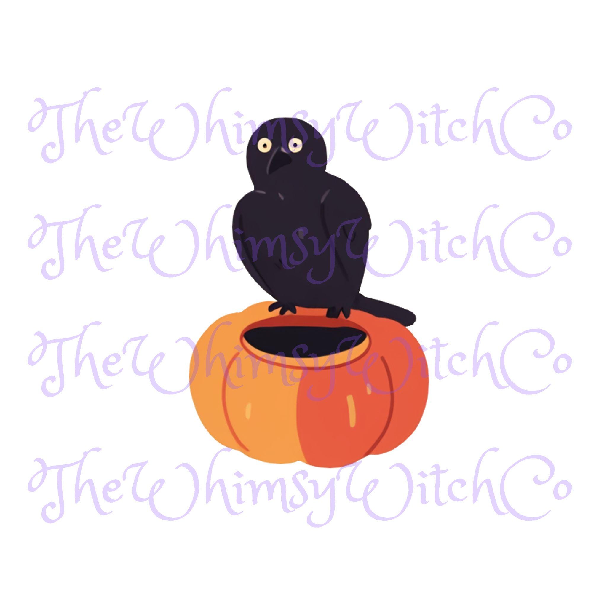 Cute Crows and Pumpkins - SVG, PNG, JPG - Halloween Samhain Crow Party ...