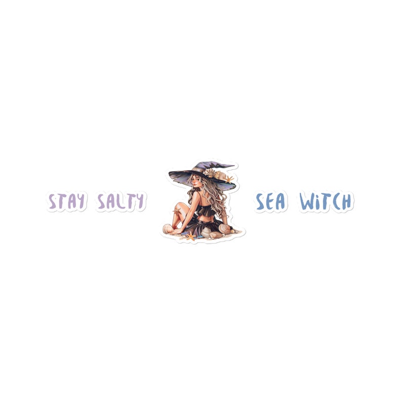 Stay Salty Sea Witch - Beach Witch Sticker - Summer Shell Magic - Etsy