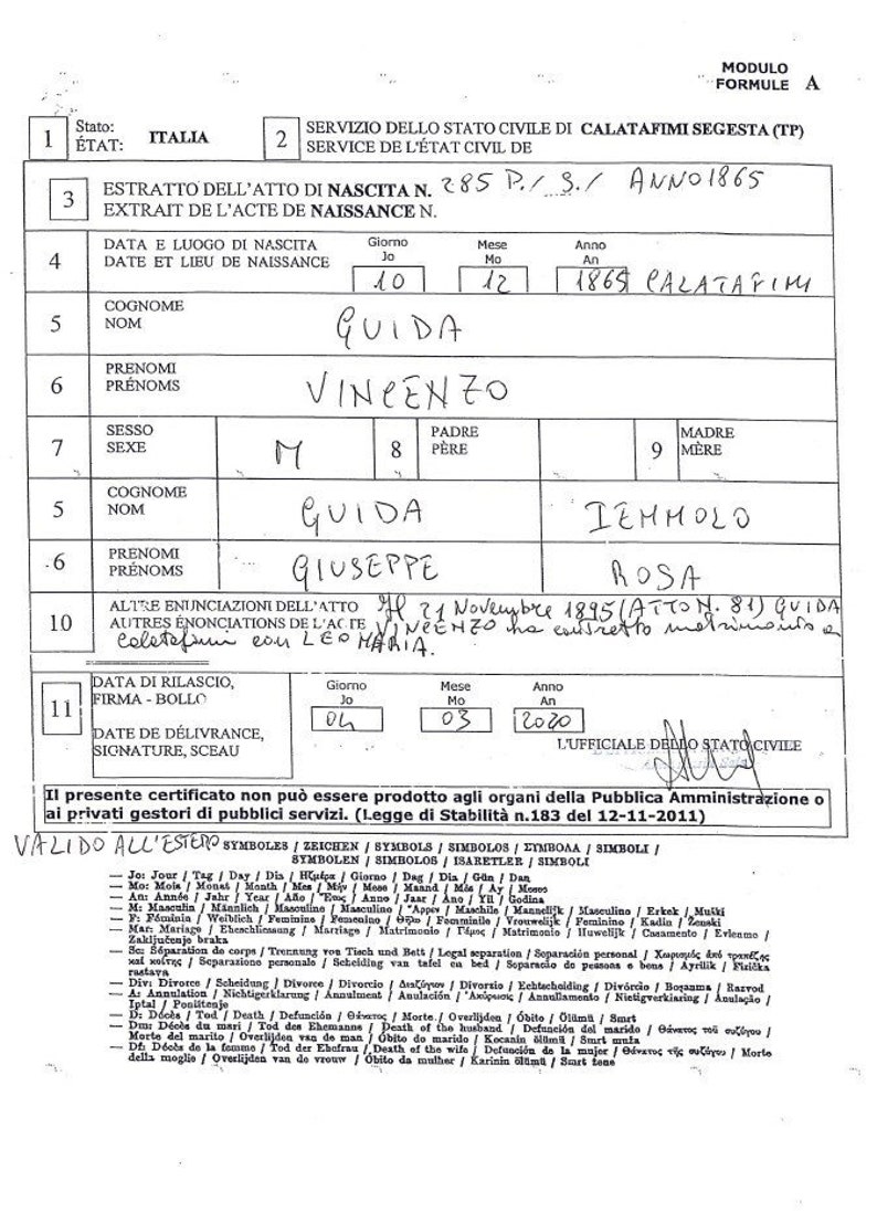 Fillable Request for Multilingual Birth Certificate From Italy - Etsy
