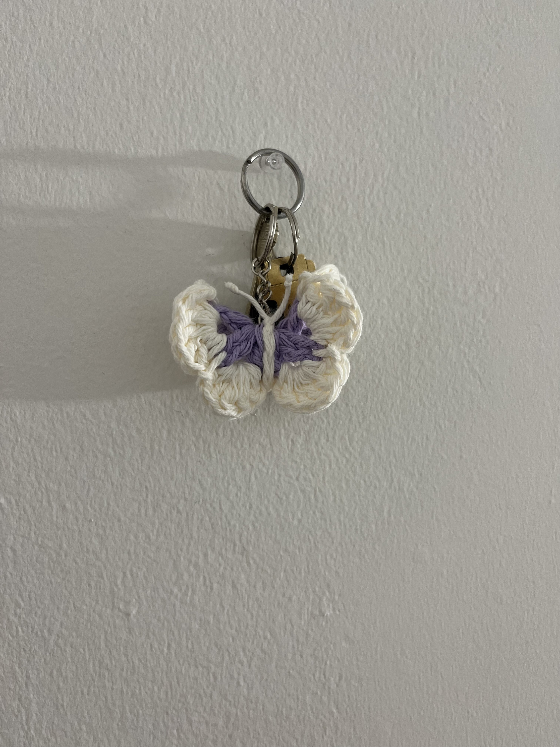 Crochet Butterfly Keychain Purple - Etsy