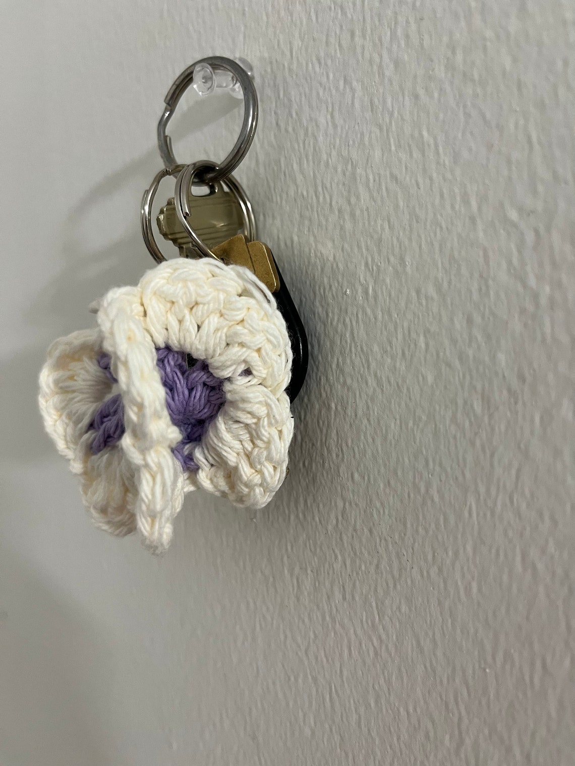Crochet Butterfly Keychain Purple - Etsy