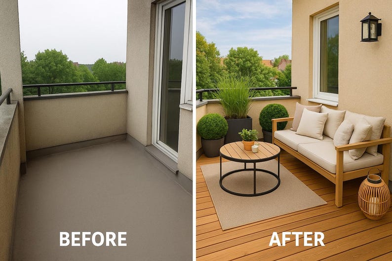 Custom Balcony Makeover Design, Digital Outdoor Patio Redesign Plan ...