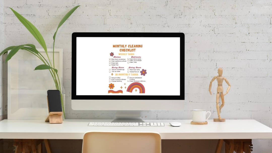Vibey Cleaning List - Etsy