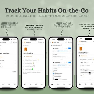 Notion Habit Tracker, Notion Routines, Daily, Weekly, Monthly Notion Habits for Productivity ...