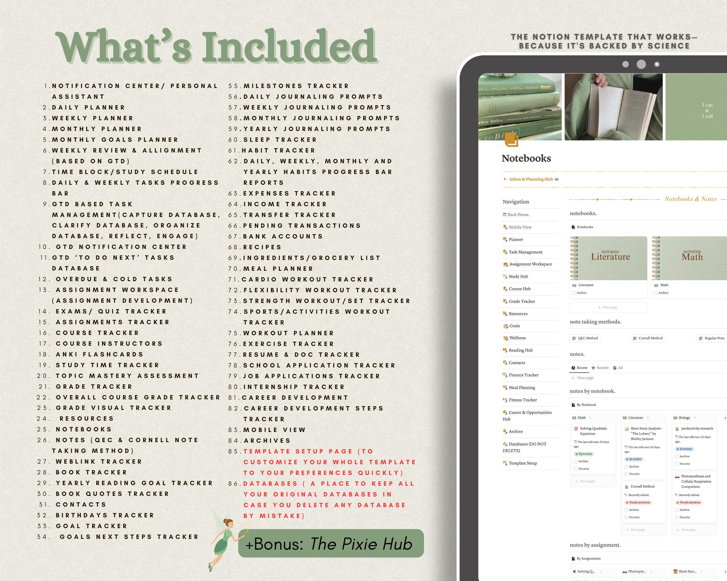 Notion Student Planner, GTD Notion Template, PARA Method Notion, Assignment and Task Tracker ...