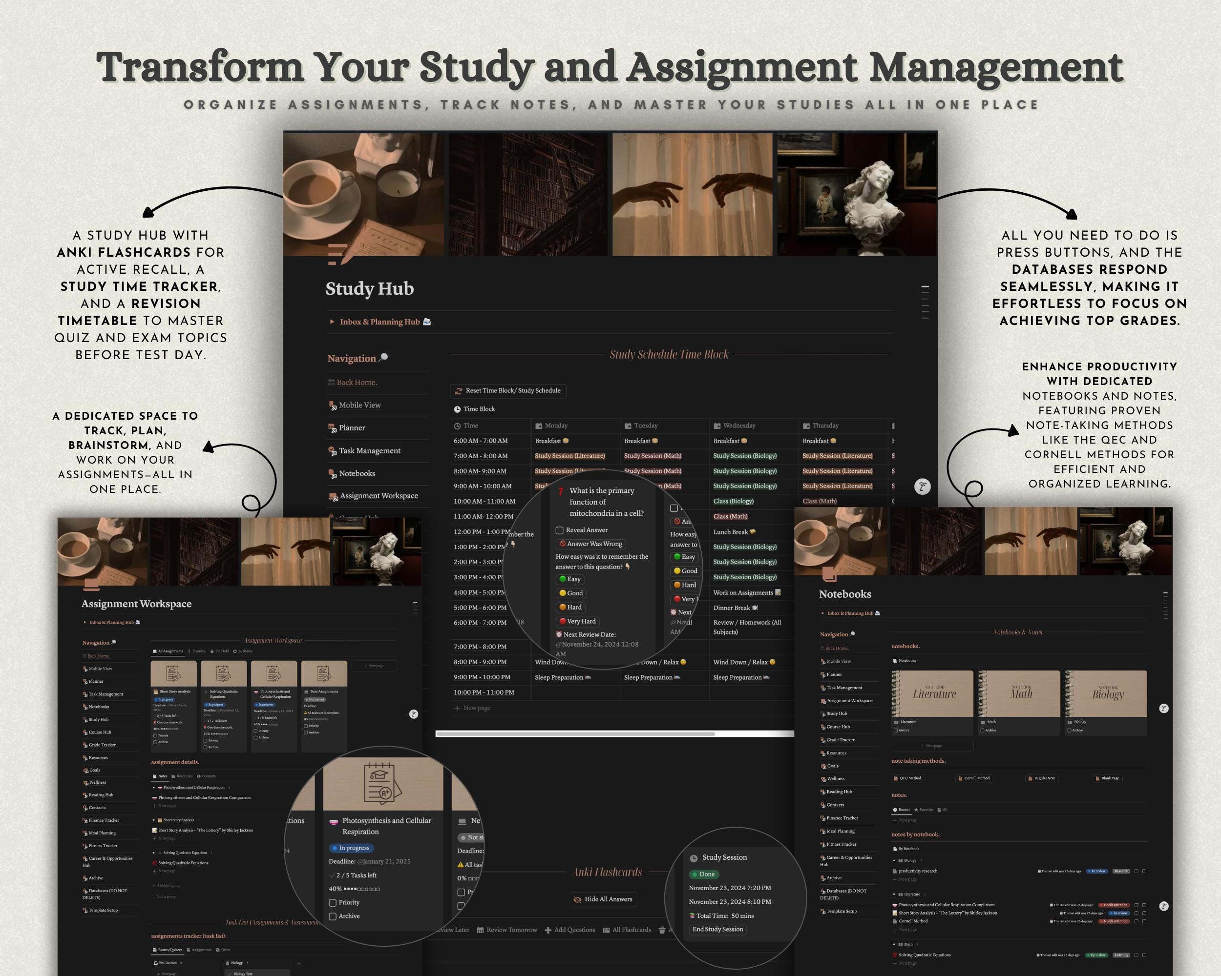 Notion Student Planner, GTD Notion Template, PARA Method Notion ...