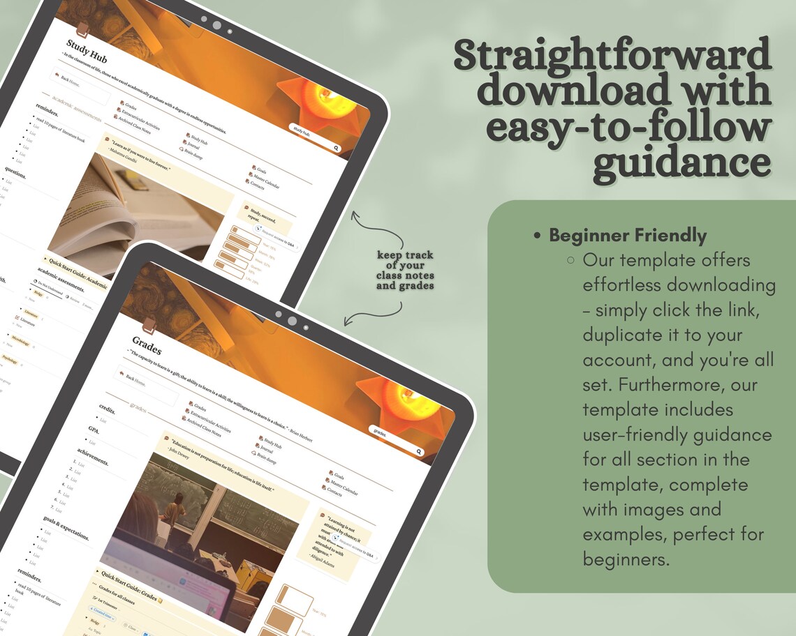 Notion Template Student, Assignment Tracker Notion, Course Tracker ...