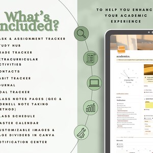 Notion Template Student, Assignment Tracker Notion, Course Tracker ...