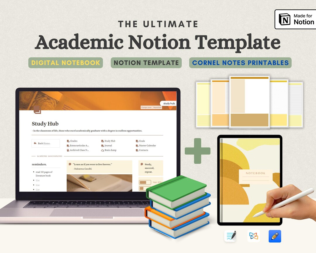 Notion Template Student, Assignment Tracker Notion, Course Tracker ...