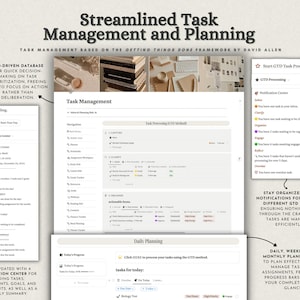 GTD Notion Template, Notion Student Planner, PARA Method Notion, Assignment Tracker, Task ...