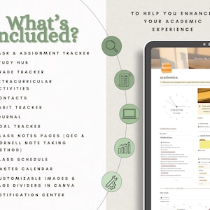 Notion Template Student, Assignment Tracker Notion, Course Tracker ...