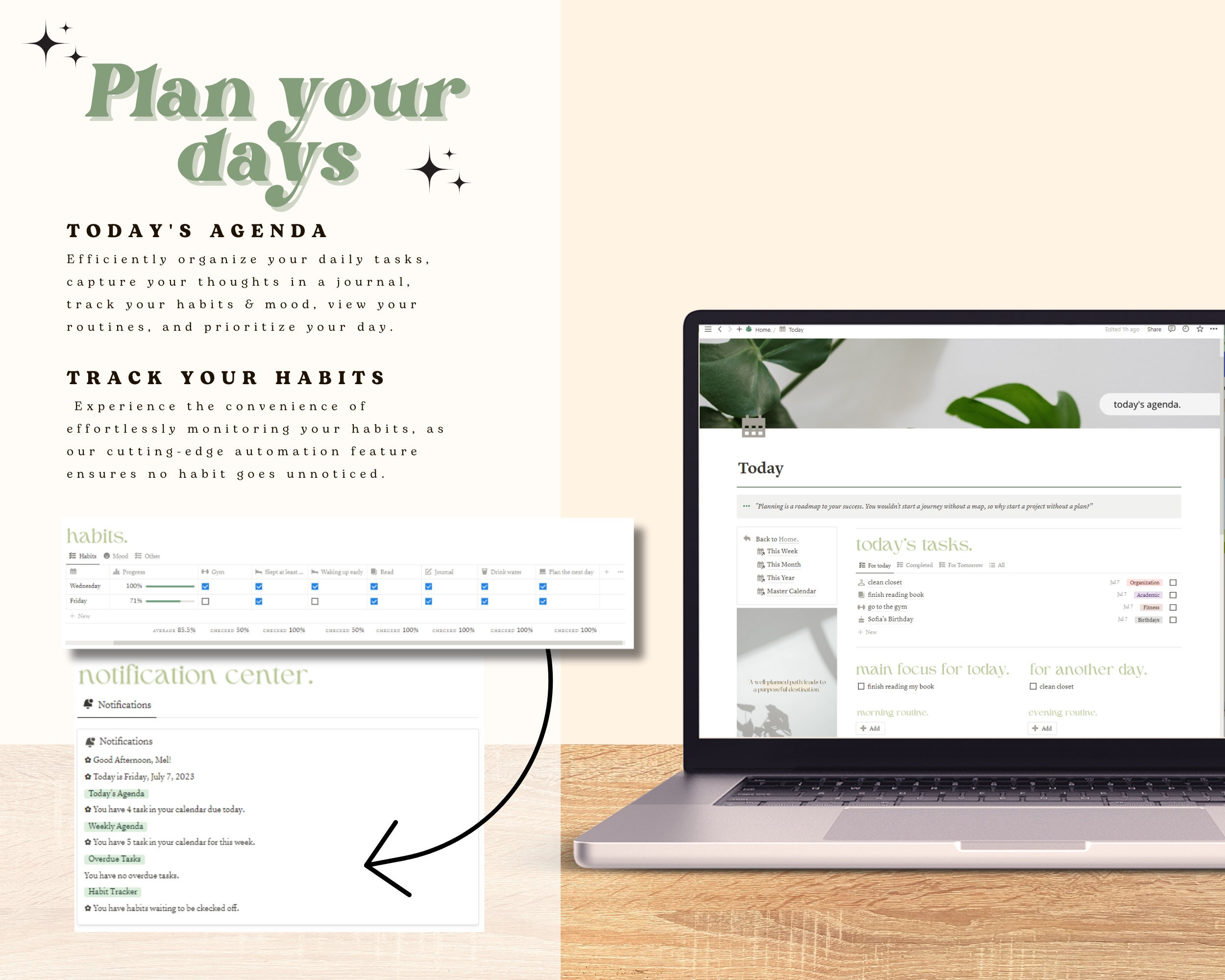 Aesthetic Notion Template Minimal Notion Template2023 Notion - Etsy