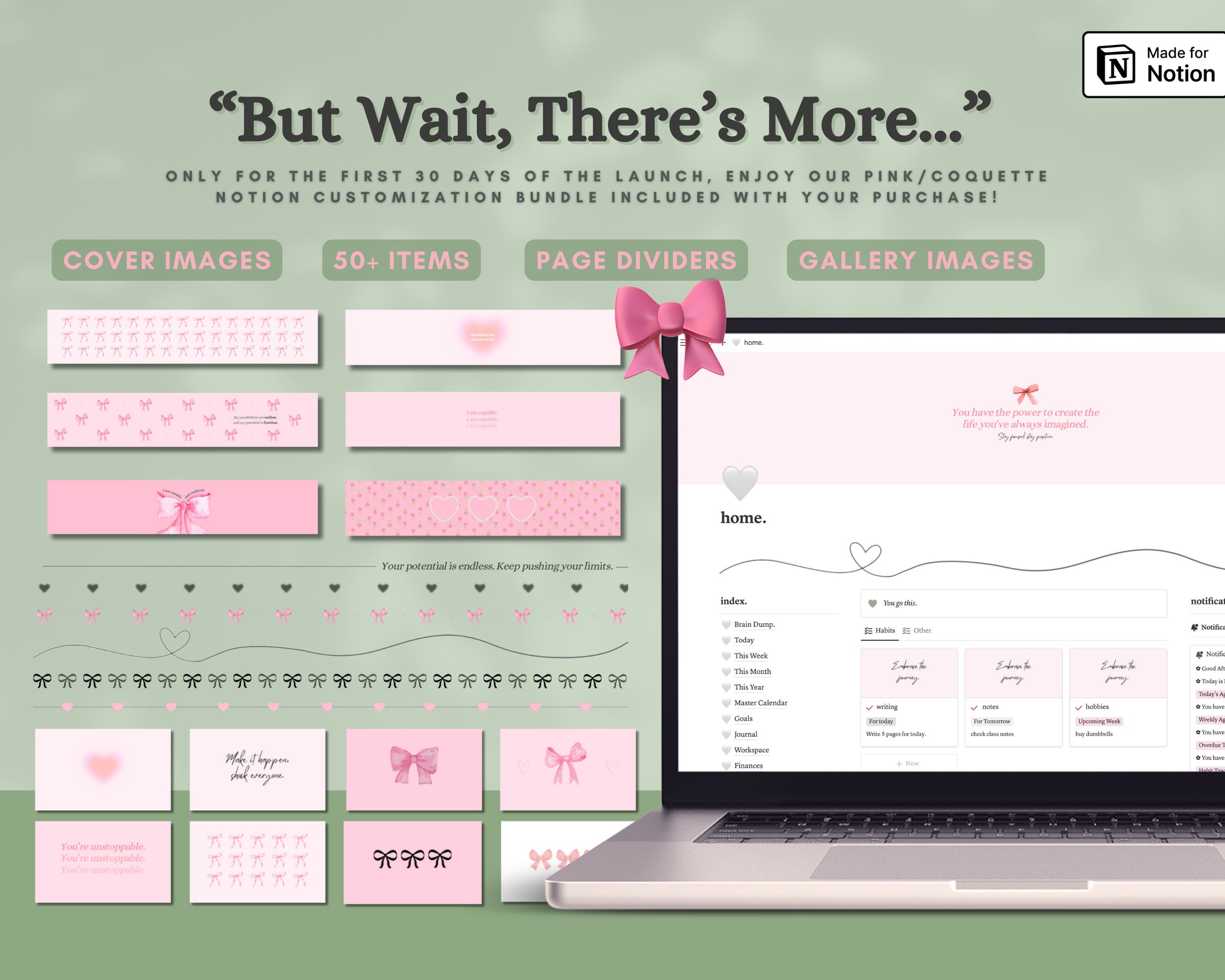 GTD Planner Notion, Notion Life Planner Second Brain, Work and Task ...