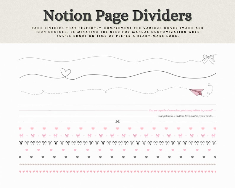 Notion Customization, Cute Aesthetic Bundle, That Girl Planner, Pink ...