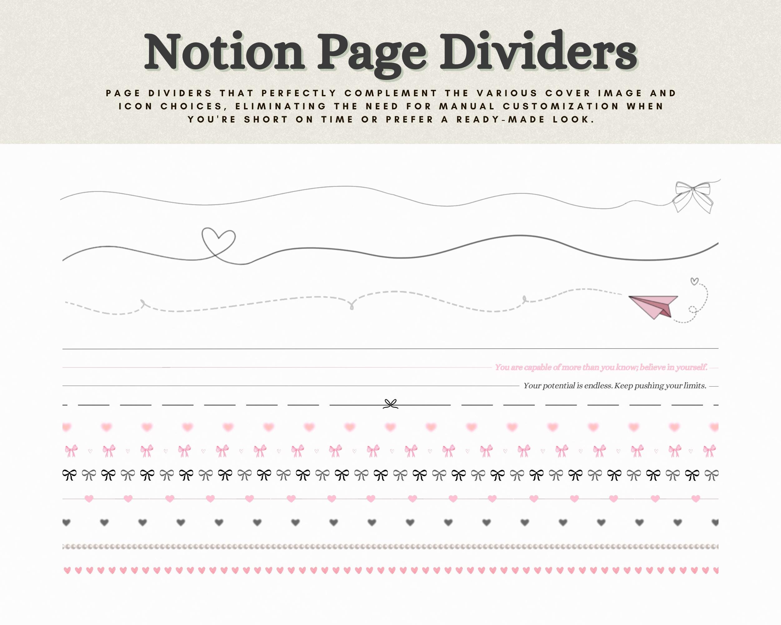 Notion Customization, Cute Aesthetic Bundle, That Girl Planner, Pink ...