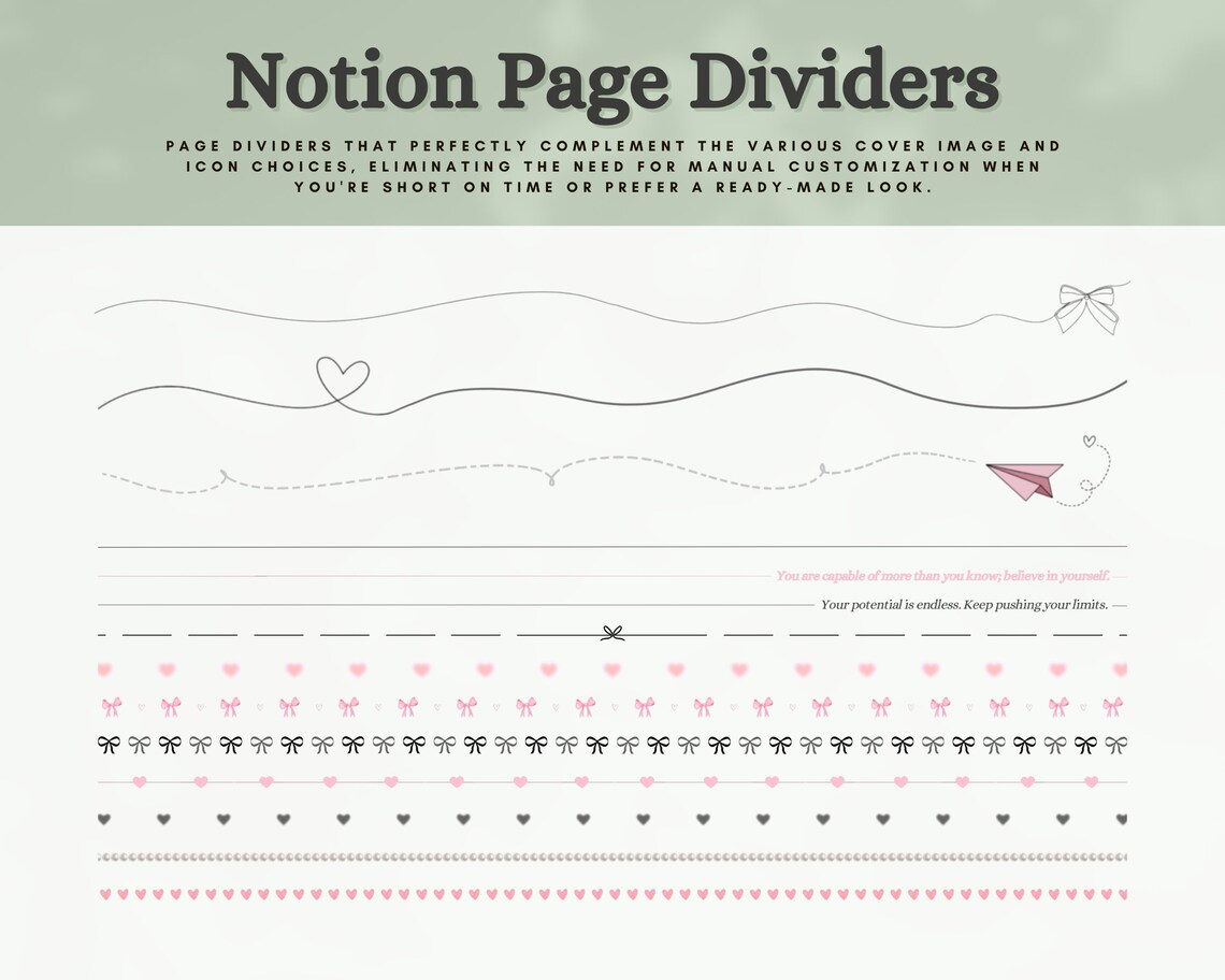 Notion Customization, Cute Aesthetic Bundle, That Girl Planner, Pink ...