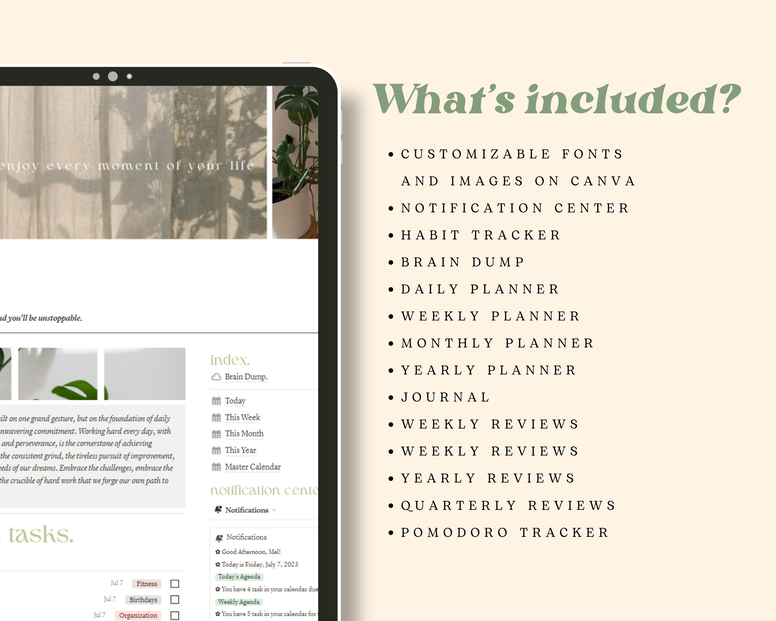 Aesthetic Notion Template Minimal Notion Template2023 Notion - Etsy