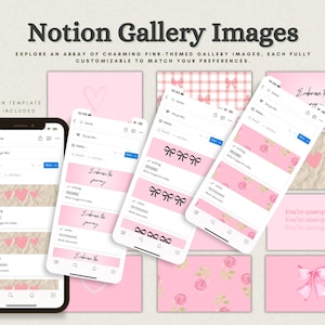 Notion Customization, Cute Aesthetic Bundle, That Girl Planner, Pink ...