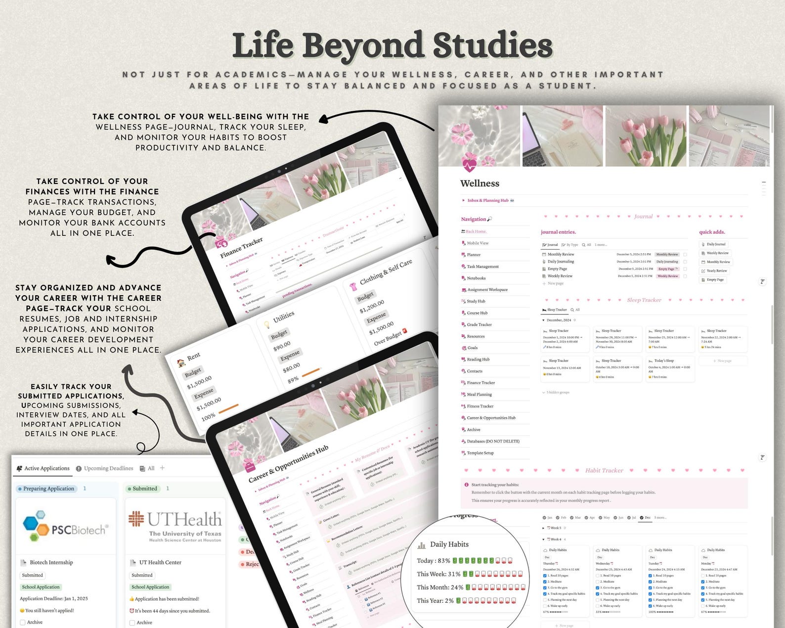 GTD Notion Template, Student Notion Planner, PARA Method Notion, Assignment Tracker, Task ...