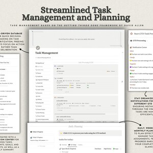 GTD Notion Template, Notion Academic Planner, PARA Method Notion, It Girl Notion, Assignment ...