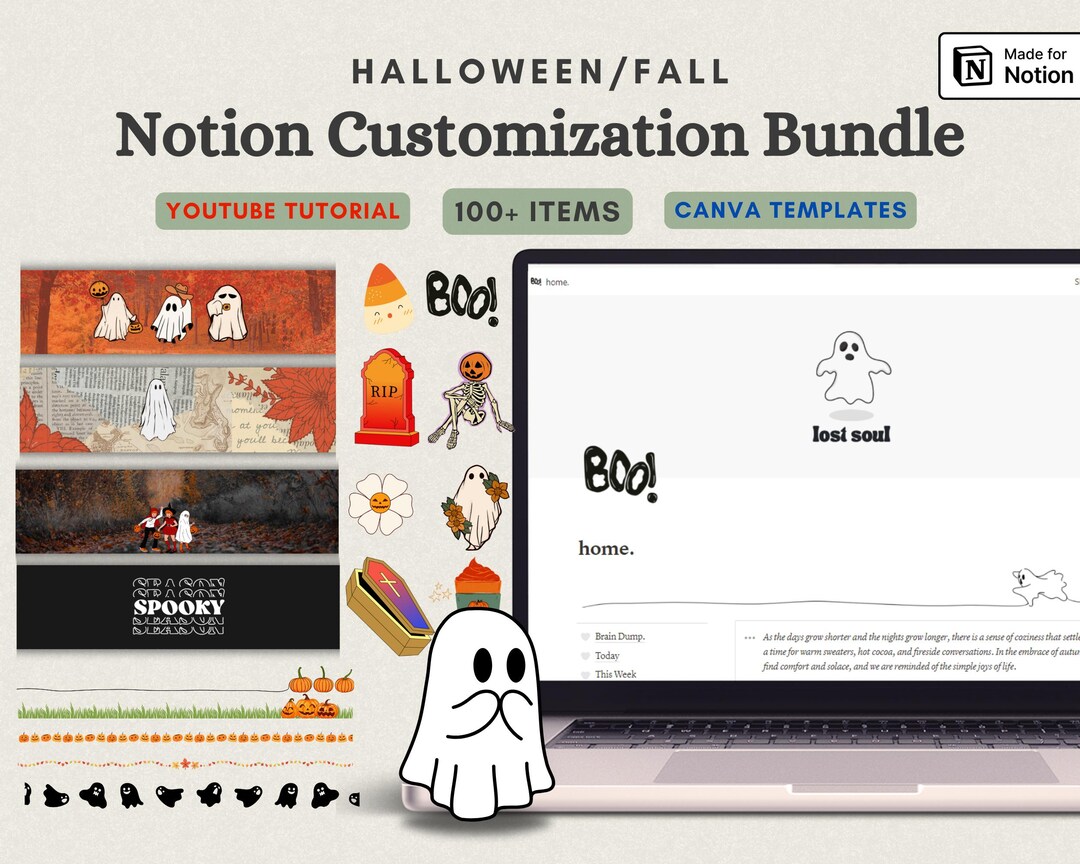 Notion Customization Bundle, Notion Template, Notion Cover, Notion ...