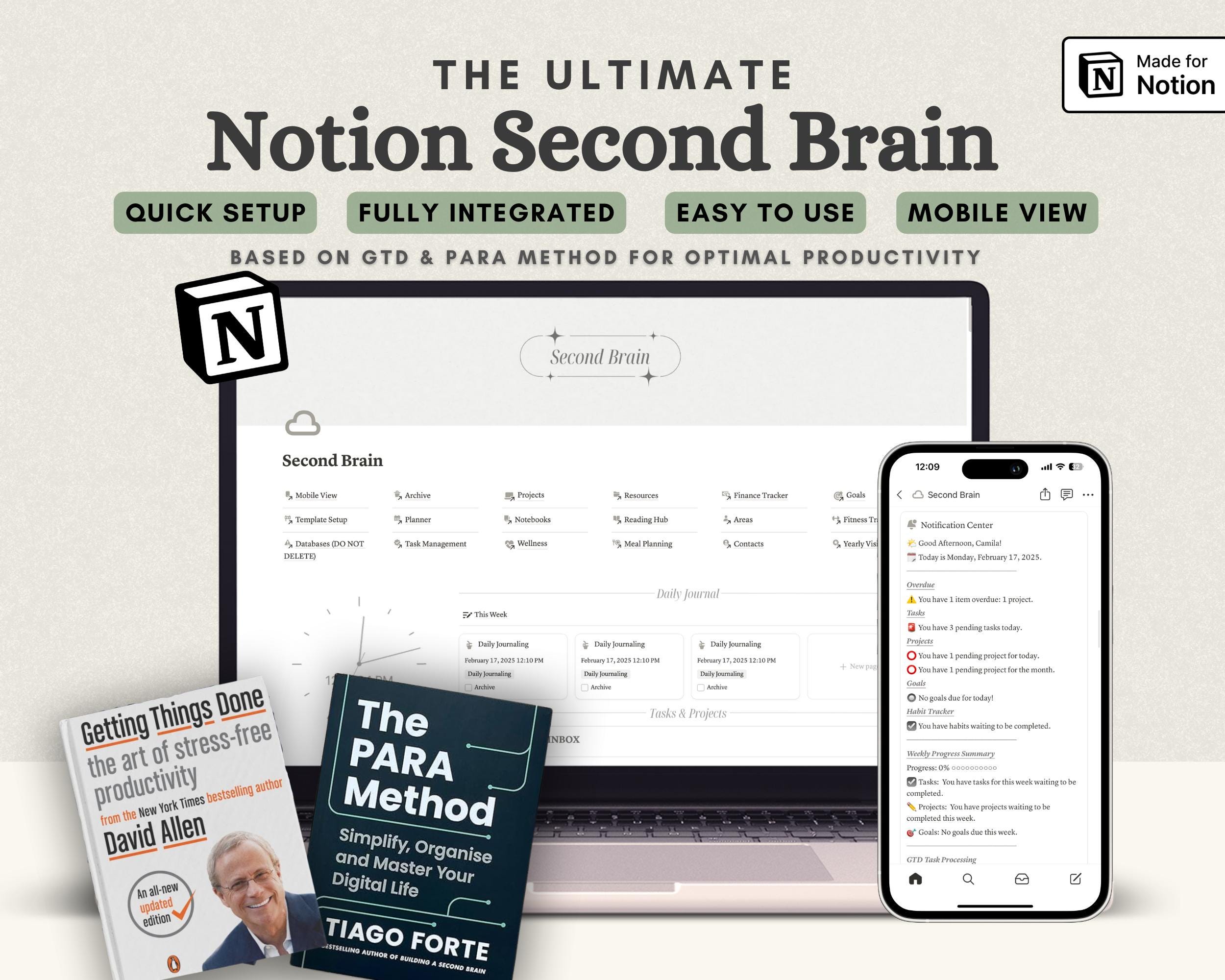 The Ultimate Notion Second Brain + GTD & PARA Systems 🤍 — The ...