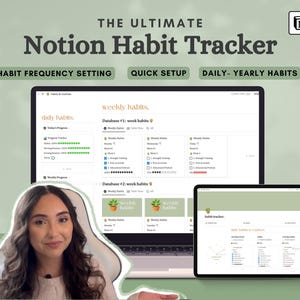 Notion Habit Tracker, Notion Routines, Daily, Weekly, Monthly Notion ...