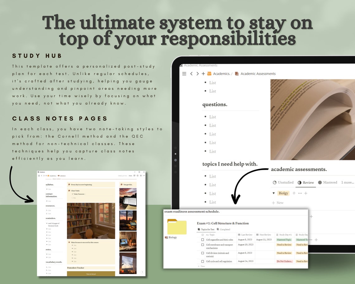 Notion Template Student, Assignment Tracker Notion, Course Tracker ...